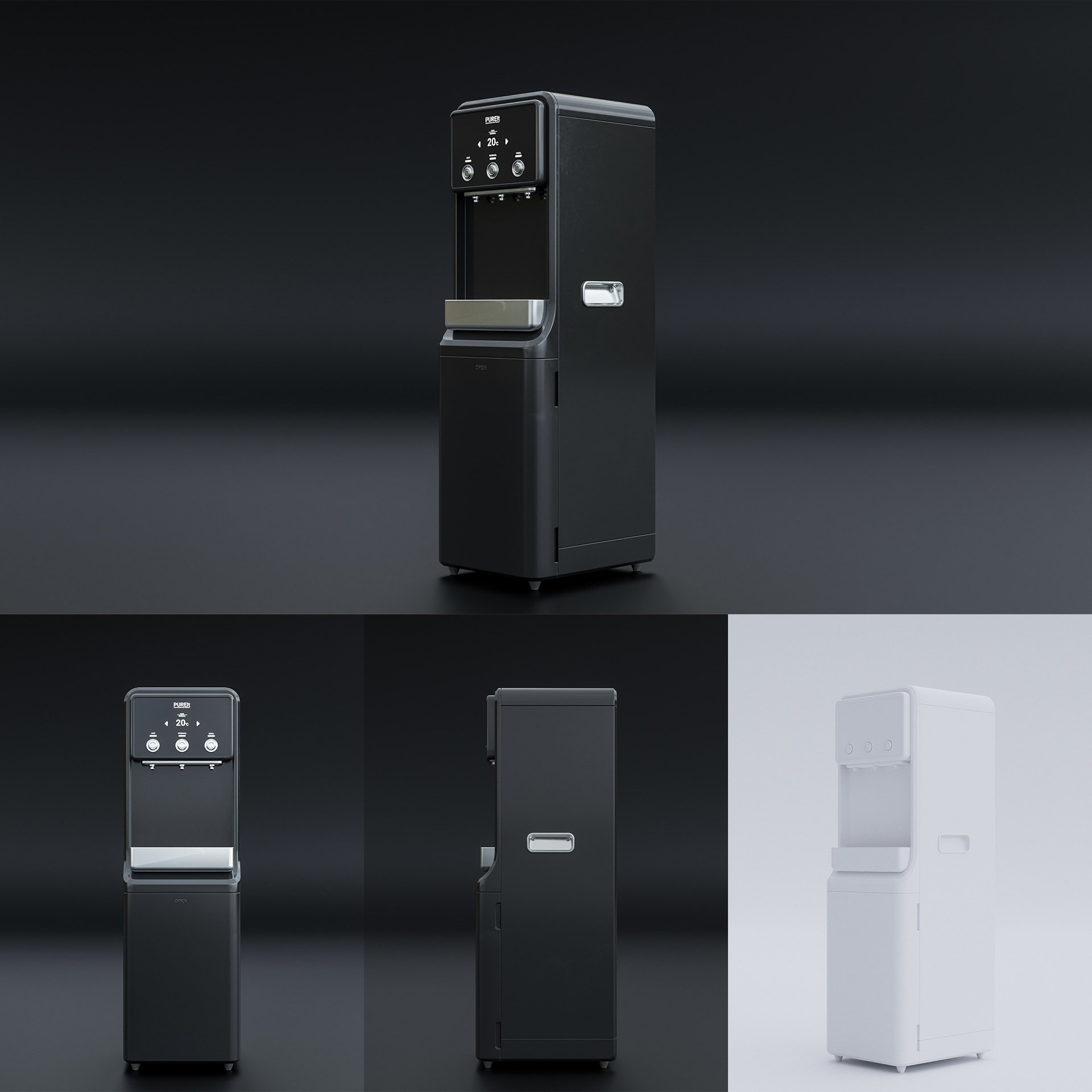 Premium Water Dispenser 38x46x124 | Kitchenware models | BlenderKit