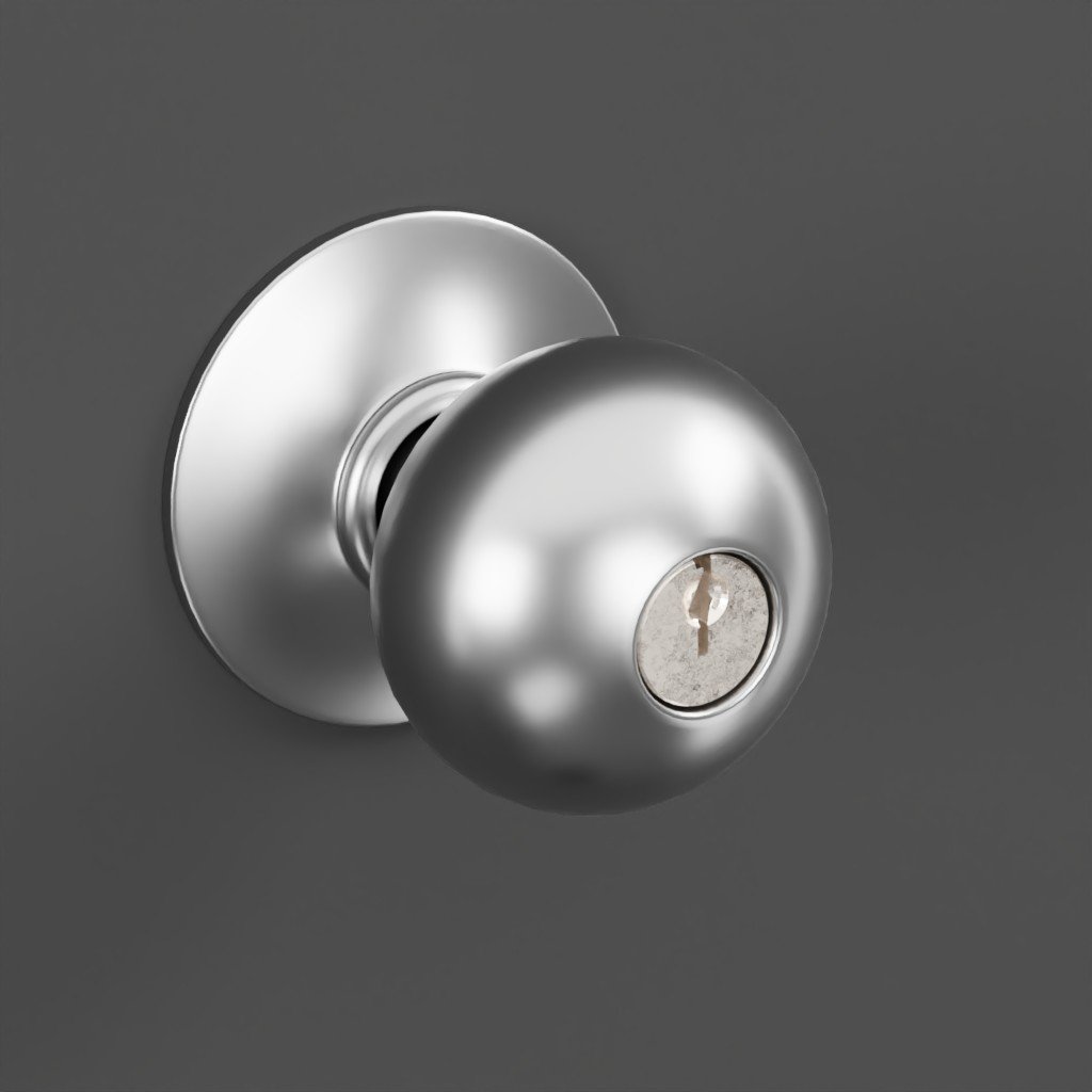 Spherical handle door | FREE Doors models | BlenderKit