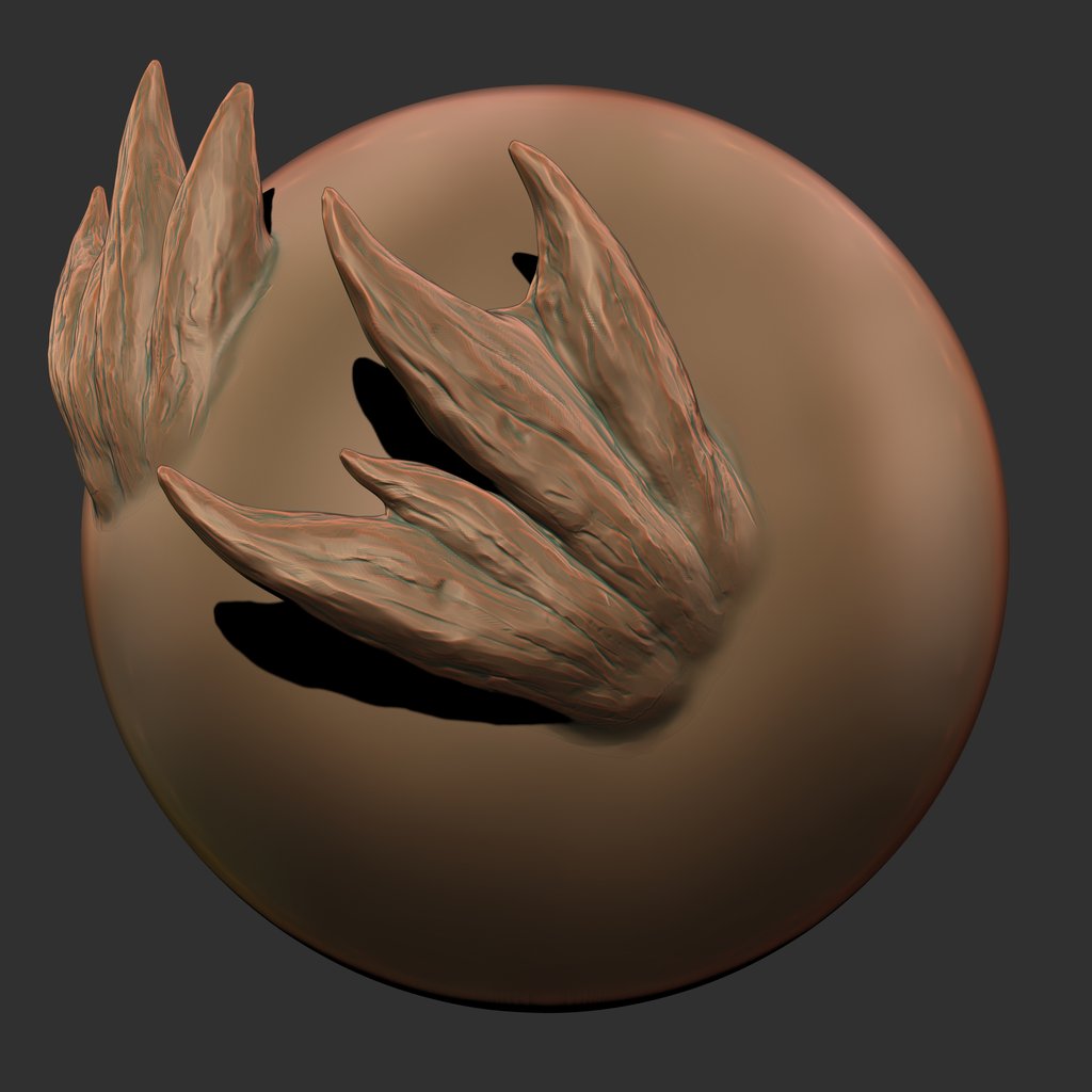 Dragon Fin VDM Brush - 01 | FREE Fins brushes | BlenderKit