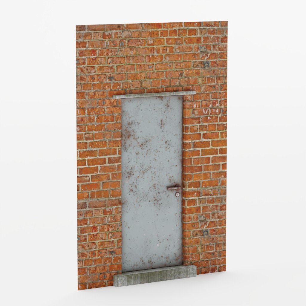 Wall door small 2x3 | 3D Door models | BlenderKit