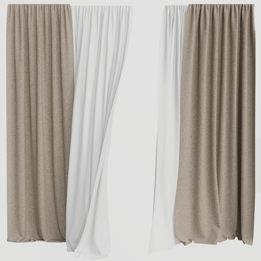 Silk and Cotton Curtain | Curtains models | BlenderKit