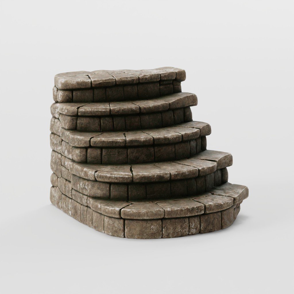 Stone Steps | Stairs models | BlenderKit