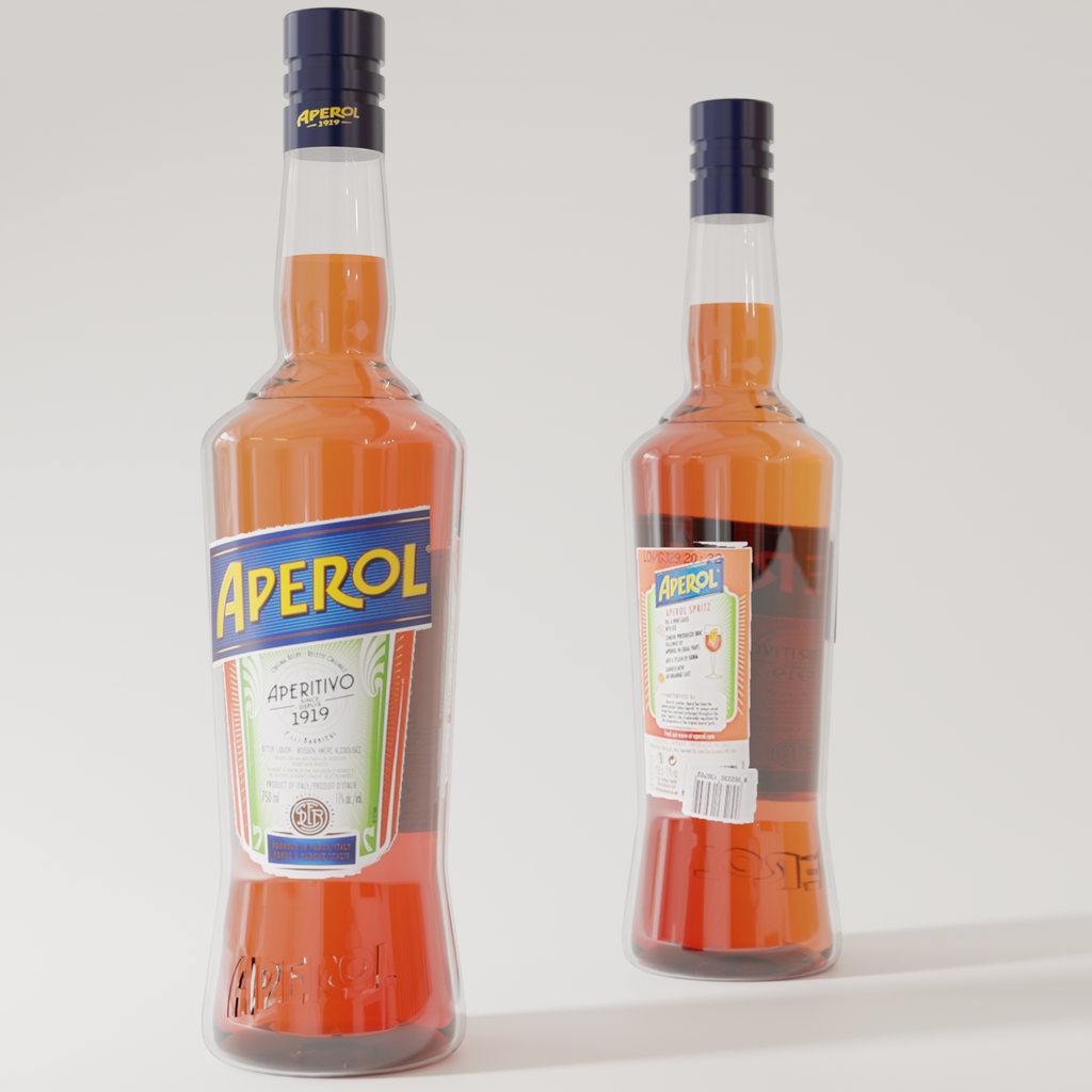 Bottle of aperol | Beverages models | BlenderKit