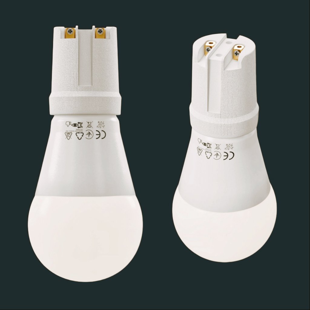 LED bulb and porcelain E27 lamp holder | Ceiling Lights models | BlenderKit