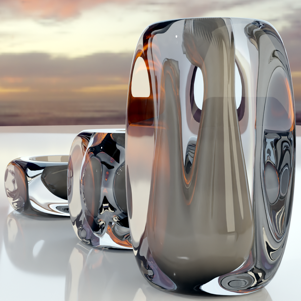 Glass ceramic and glass pots | FREE Vases models | BlenderKit