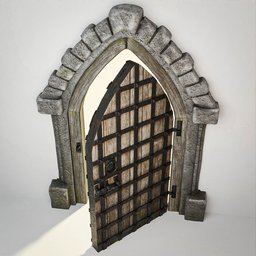 Medieval Gothic Door 32 | Doors models | BlenderKit