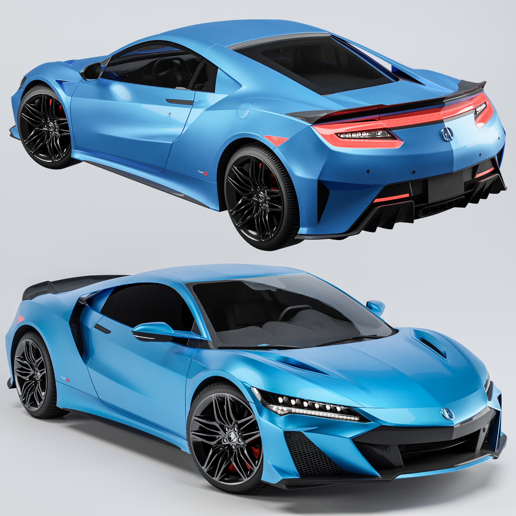 Acura NSX Type S 2022 | Luxury Cars models | BlenderKit