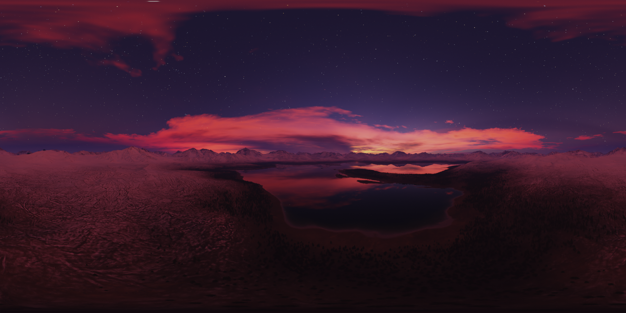 Colorful Twilight Sky Landscape | Nature HDRis | BlenderKit