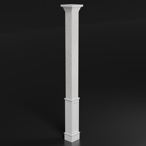 Classic Square Architectural Column | Architectural Structures models ...