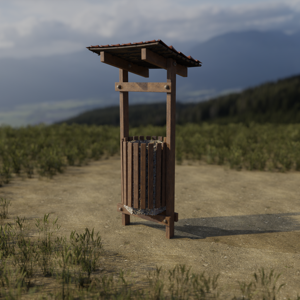 Trash Bin | Urban Environment models | BlenderKit