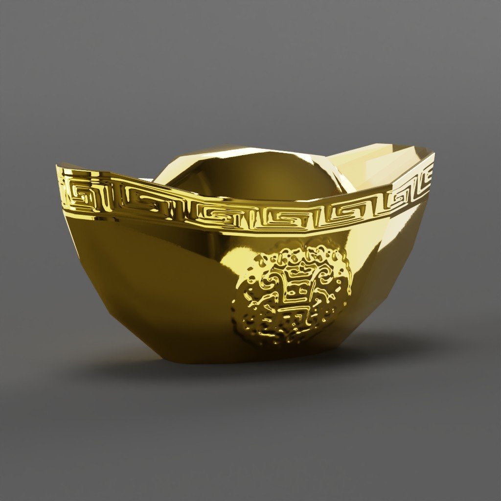 Gold ingot | Money models | BlenderKit