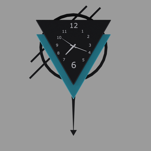 Wall clock/ Triangular | FREE Clocks models | BlenderKit