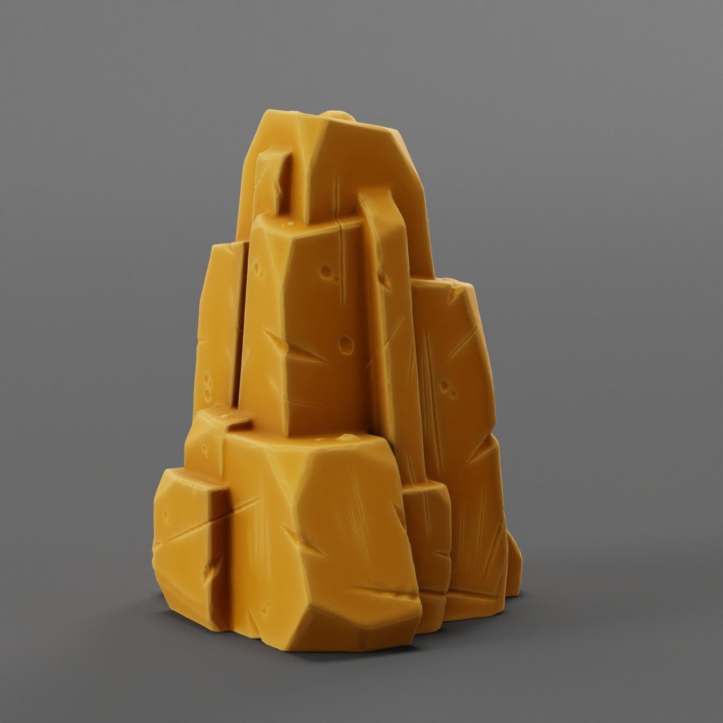 Anime rock | Environment Elements models | BlenderKit