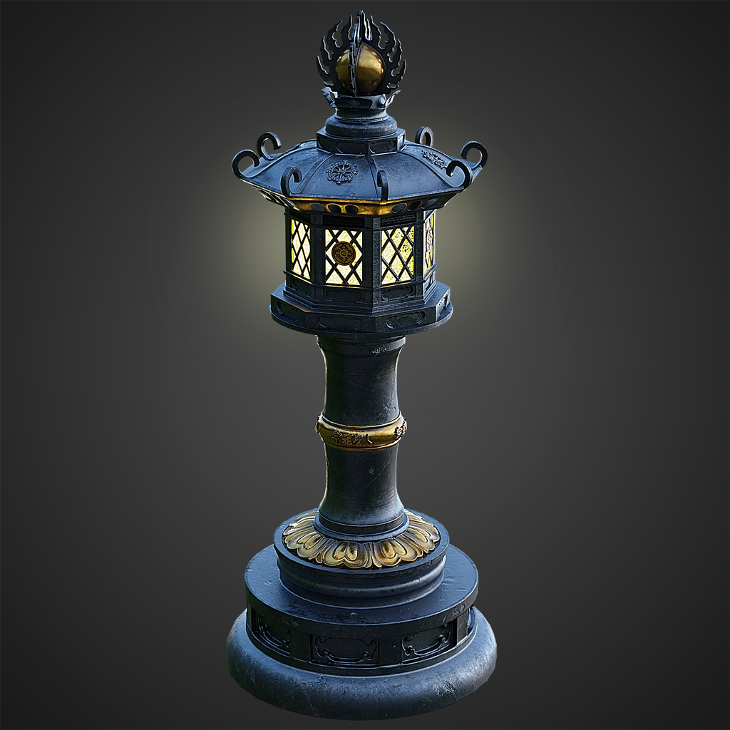 Old Japan toro | Table Lamps models | BlenderKit