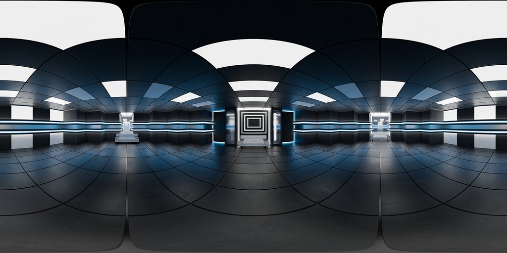 Blue Light Hall | Studio HDRis | BlenderKit