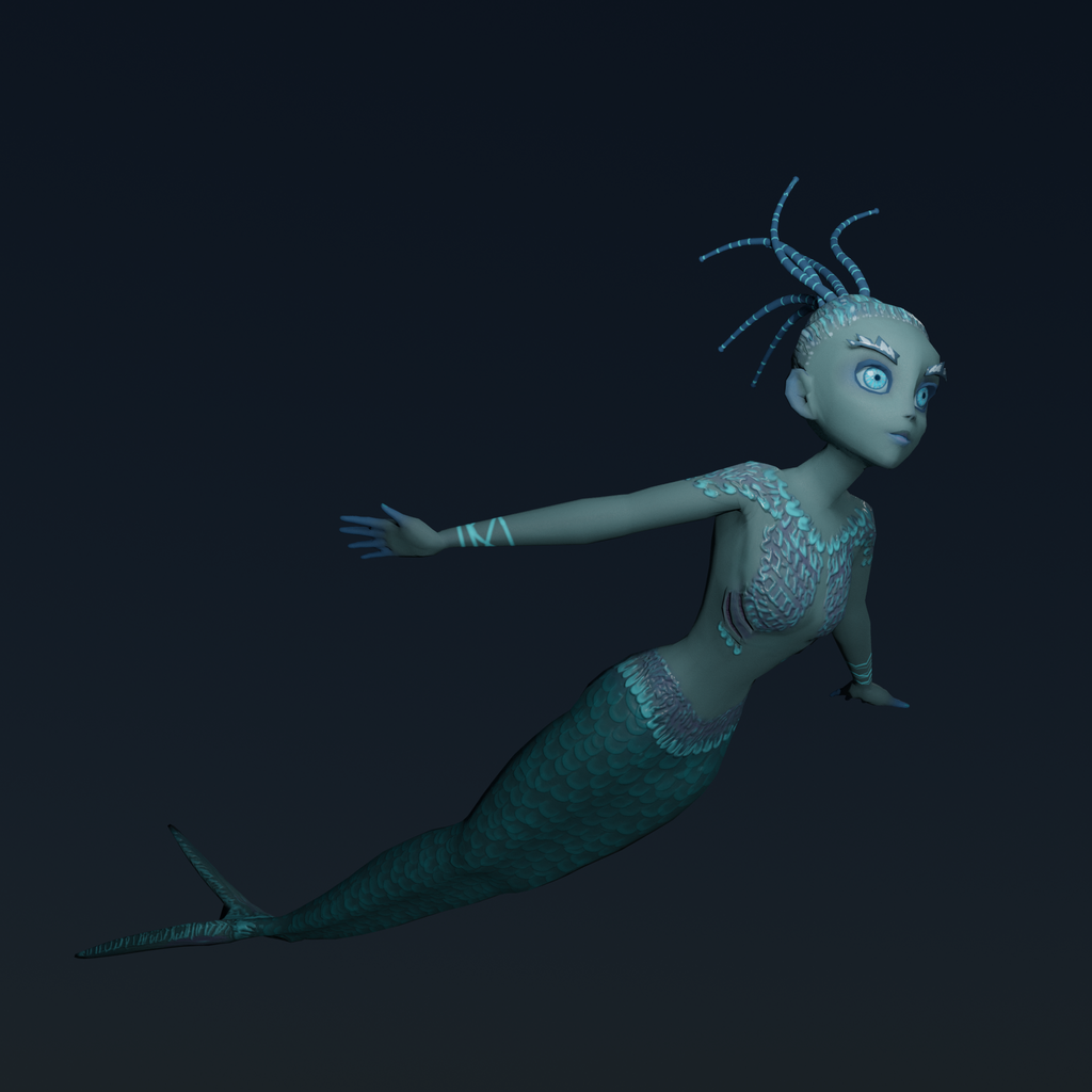 Mermaid | Monsters & Creatures models | BlenderKit