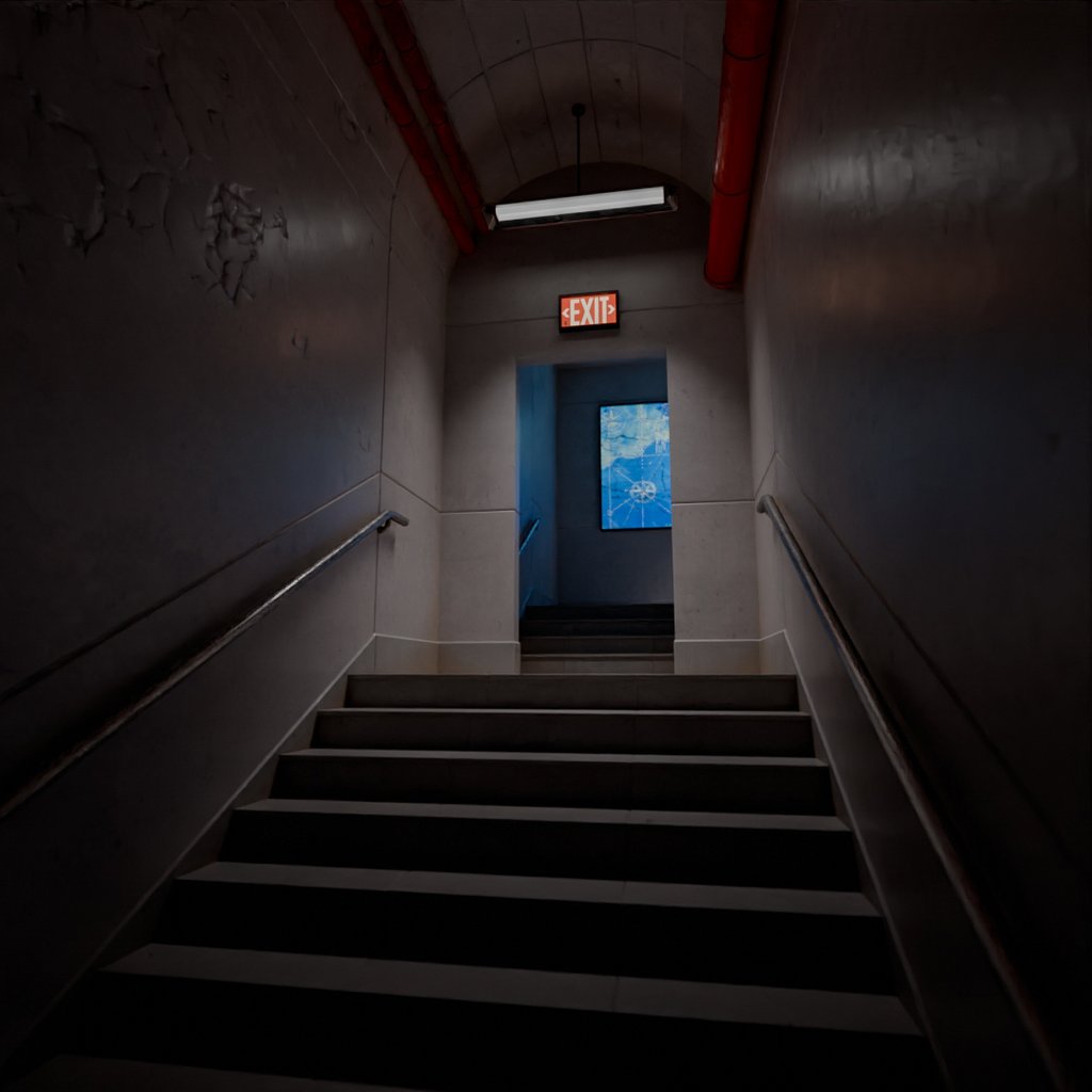 Underground stairwells exit | Public scenes | BlenderKit