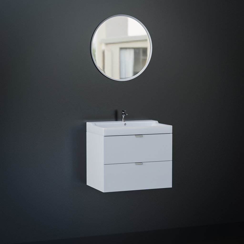 Bathroom closet with sink and mirror | Wash Basins models | BlenderKit
