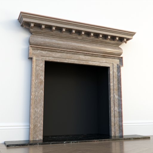 Classical Fireplace Surround | Molding / Carving models | BlenderKit