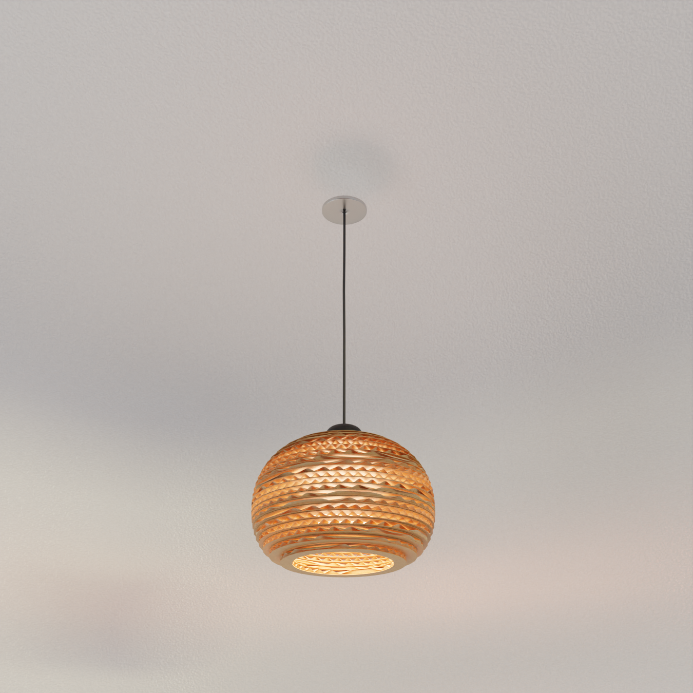 Cardboard Light Fixture small | FREE 3D Ceiling Light models | BlenderKit
