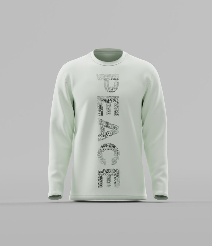 Men's Long Sleeve "JUSTICE" Graphic Tee | Man Clothing models | BlenderKit