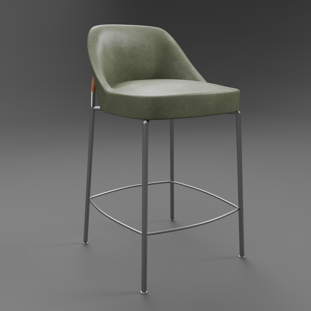 Flexform Marley stool | Bar chairs models | BlenderKit