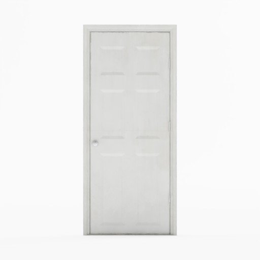 White painted wooden door | Doors models | BlenderKit