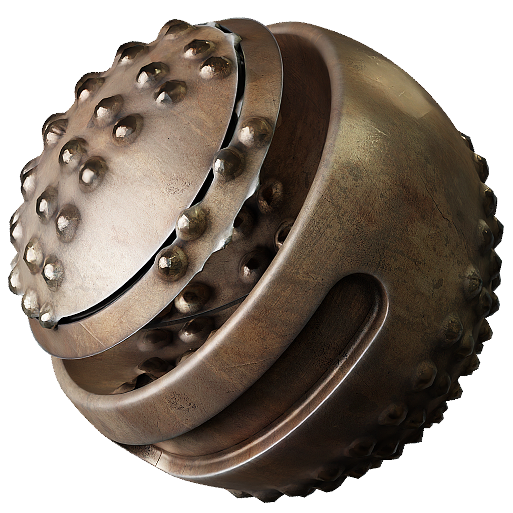Rivets Metal Pale Brown | FREE metal materials | BlenderKit