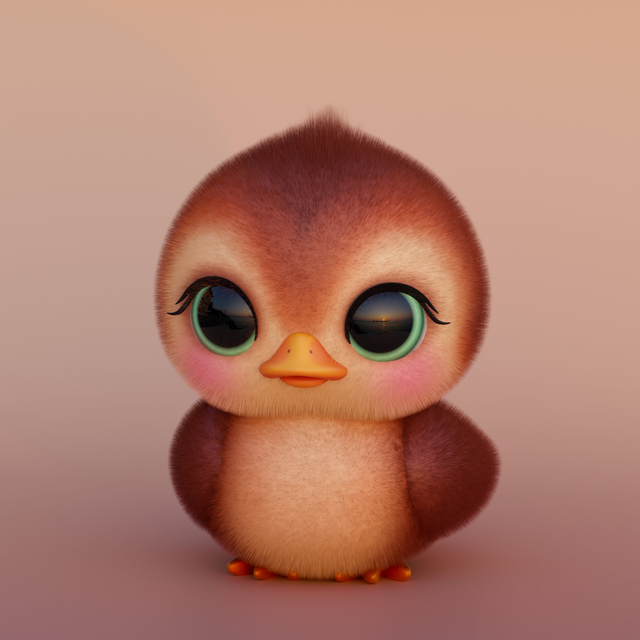 Duckling | FREE Birds models | BlenderKit