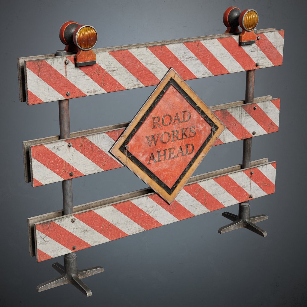 Road barrier | Signs models | BlenderKit