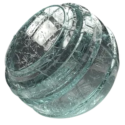 Scratched Glass (Crystal) | FREE 3D glass materials | BlenderKit