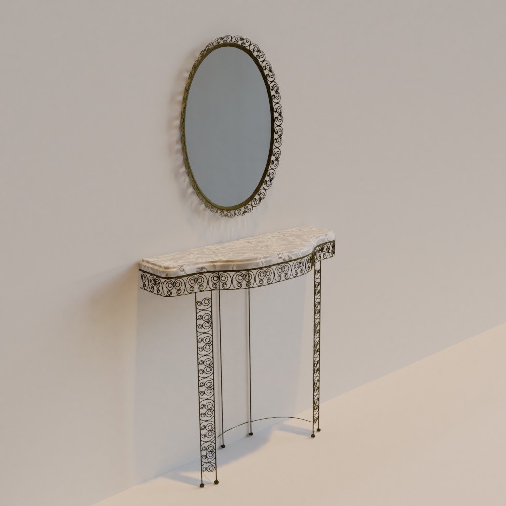 Mirror and Console | Mirrors models | BlenderKit