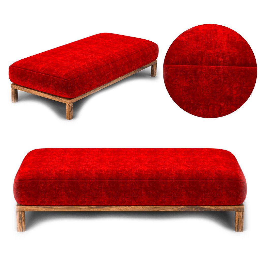 Puff velvet | Poufs models | BlenderKit