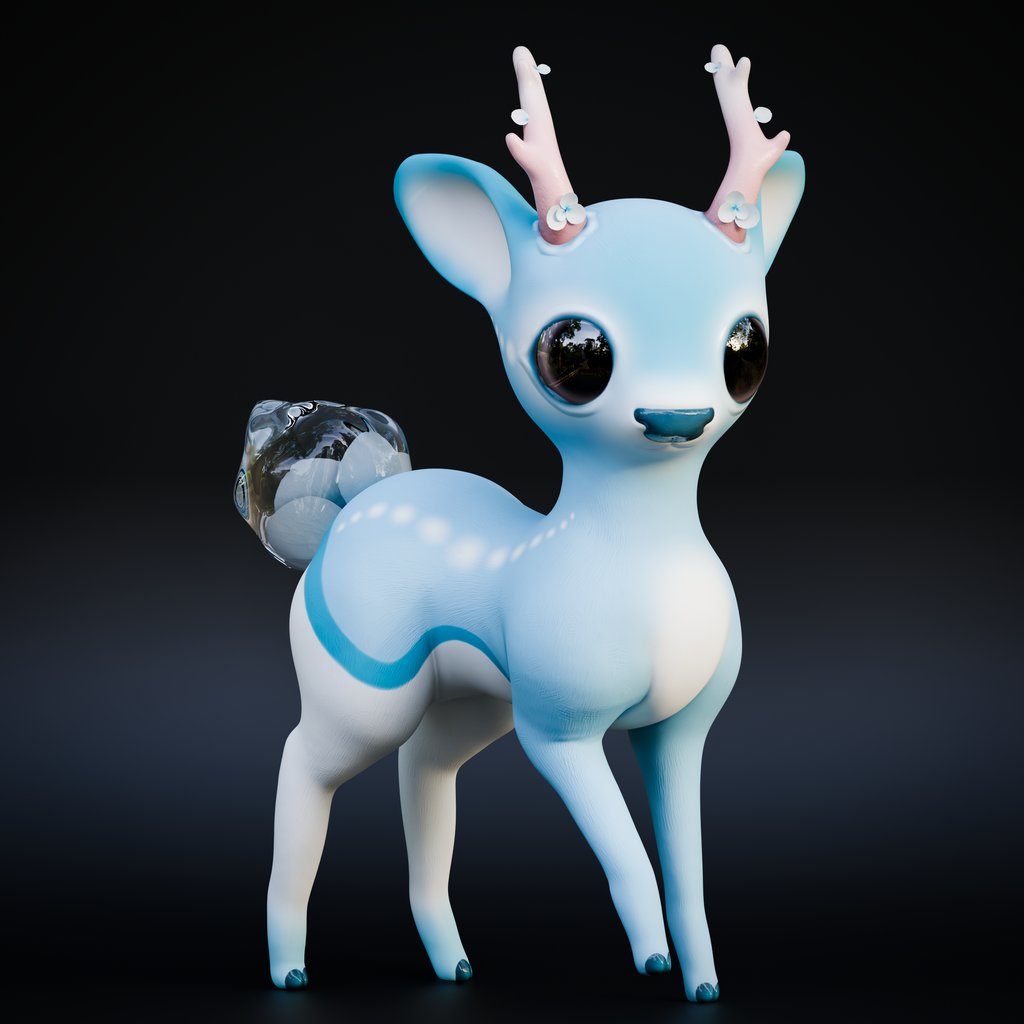 Magical Deer (Rigged) | FREE Mammals models | BlenderKit