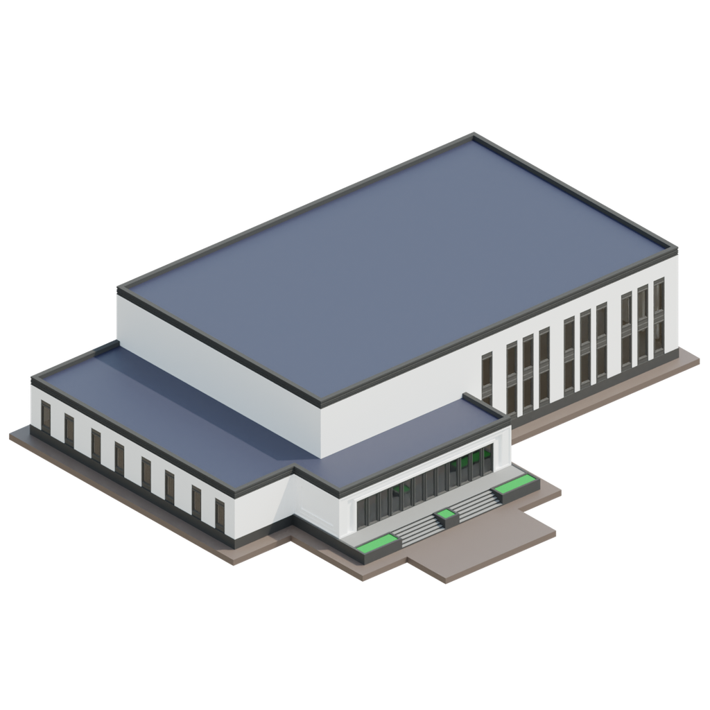 Assembly Hall Building | 3D Commercial models | BlenderKit
