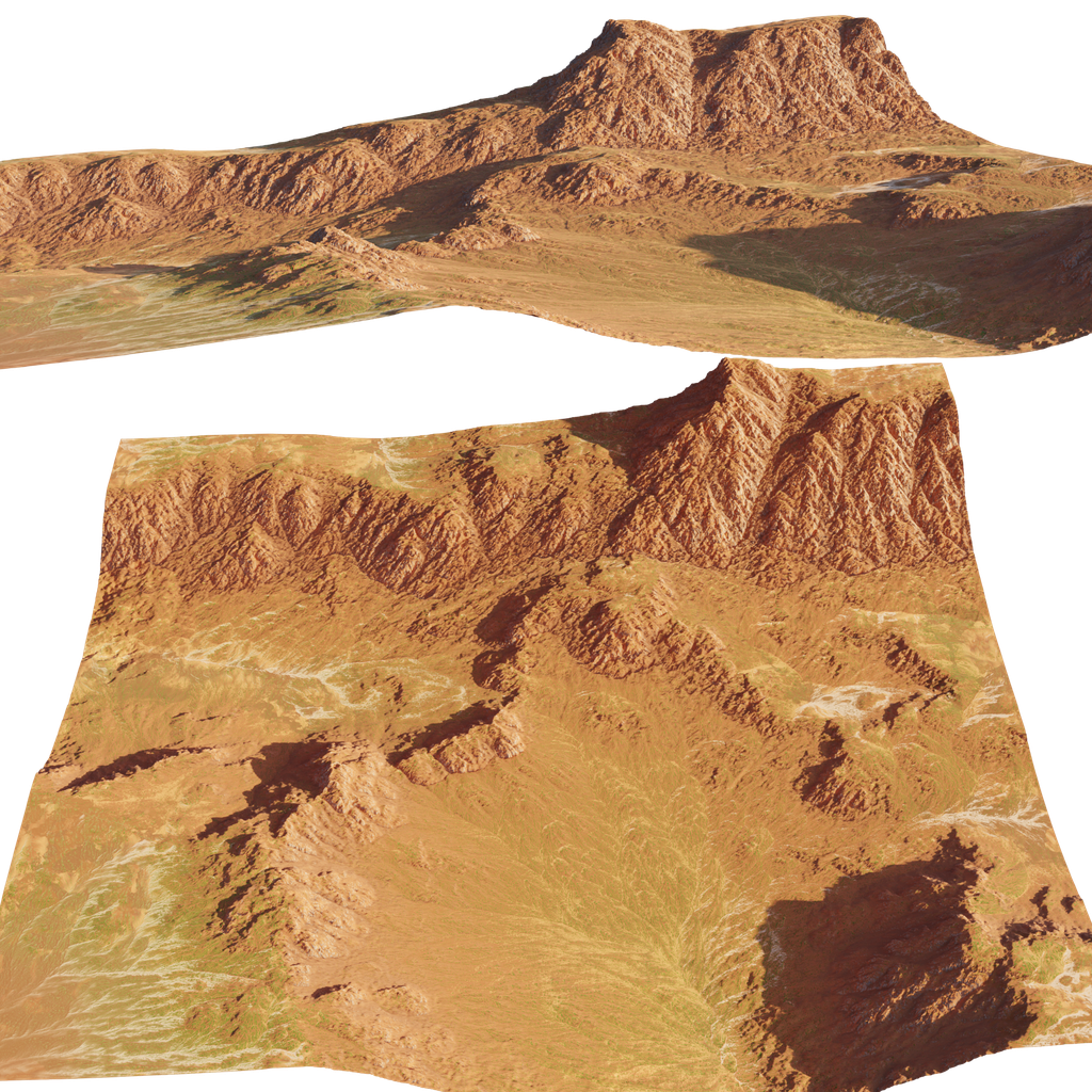 Dry Hill Terrain | Terrains models | BlenderKit