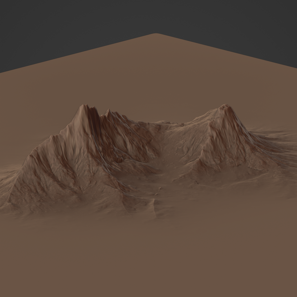 BlenderKit | Download the Mountain Landscape Brush brush