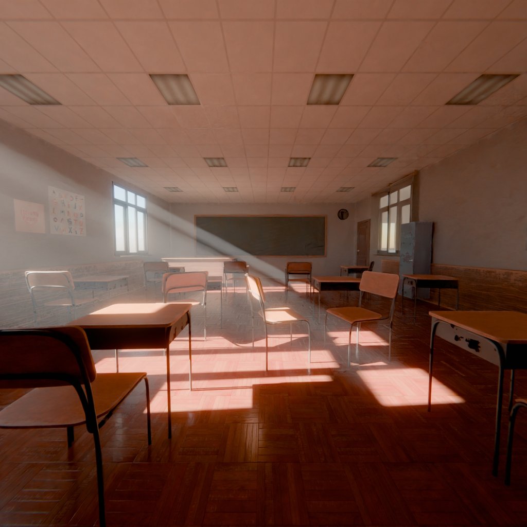 BlenderKit | Download the FREE Classroom scene