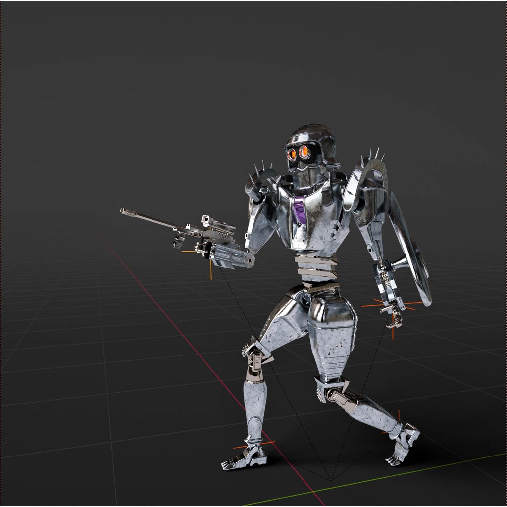 Robot guard | Robots Characters models | BlenderKit