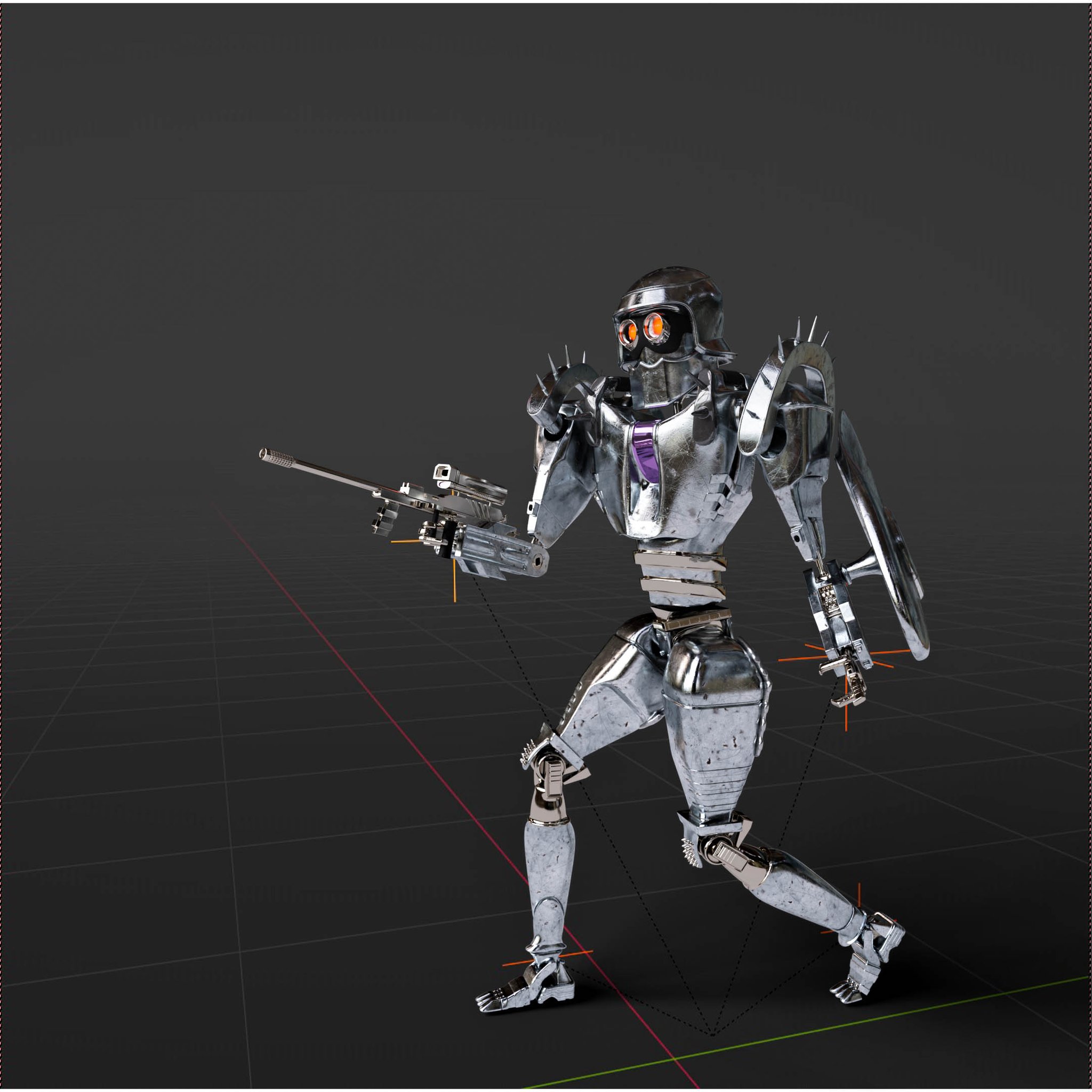 Robot guard | Robots Characters models | BlenderKit