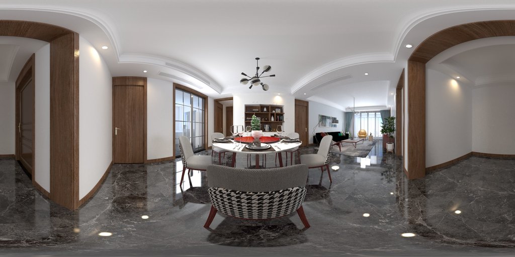 Dining room | Interiors HDRis | BlenderKit