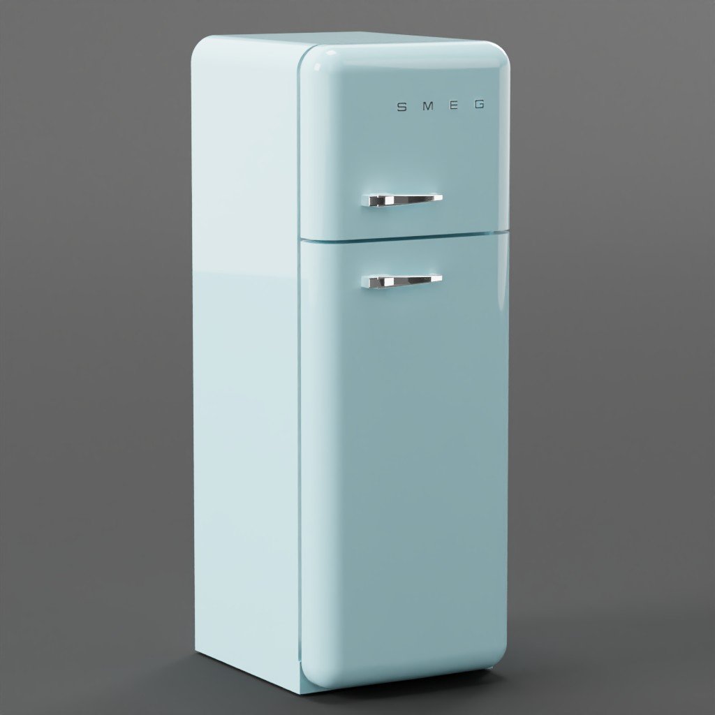 50's fridge | Kitchen Appliances models | BlenderKit