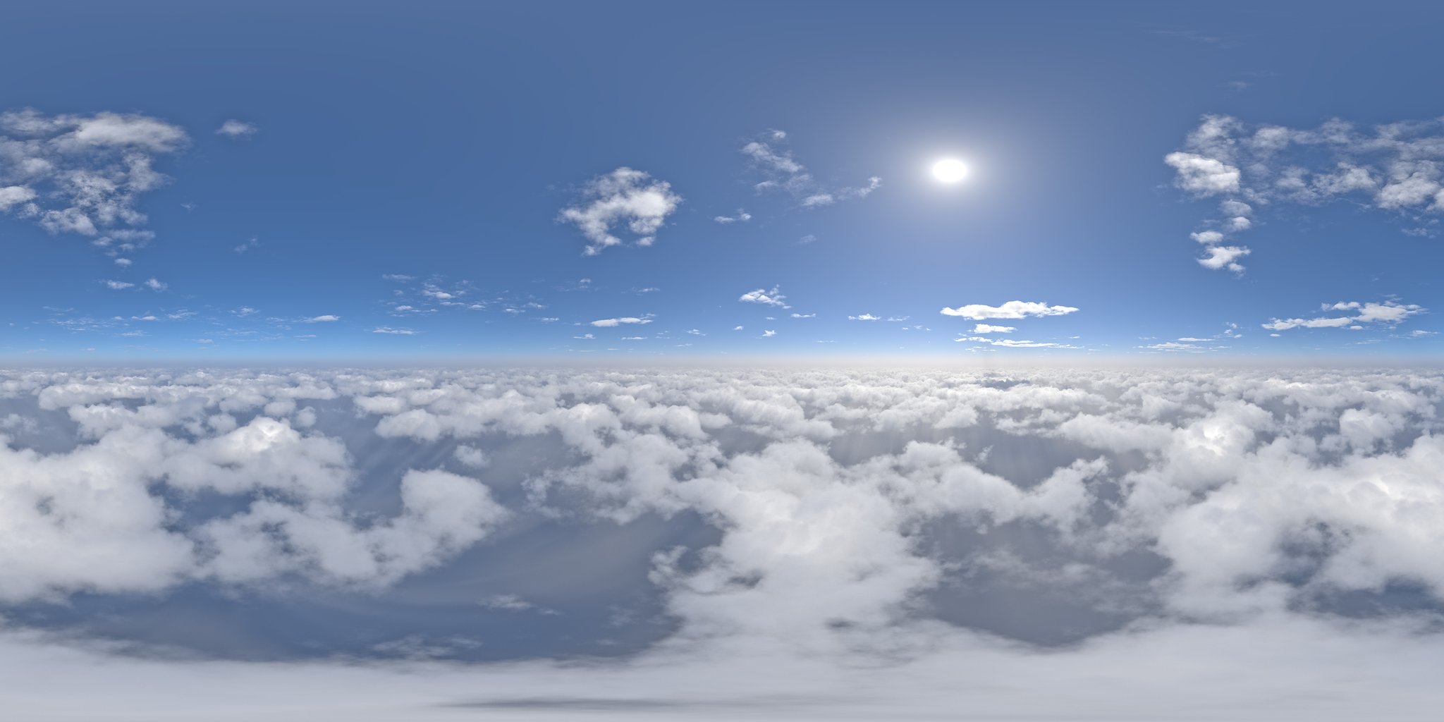 Over the clouds clear sky | Nature HDRis | BlenderKit