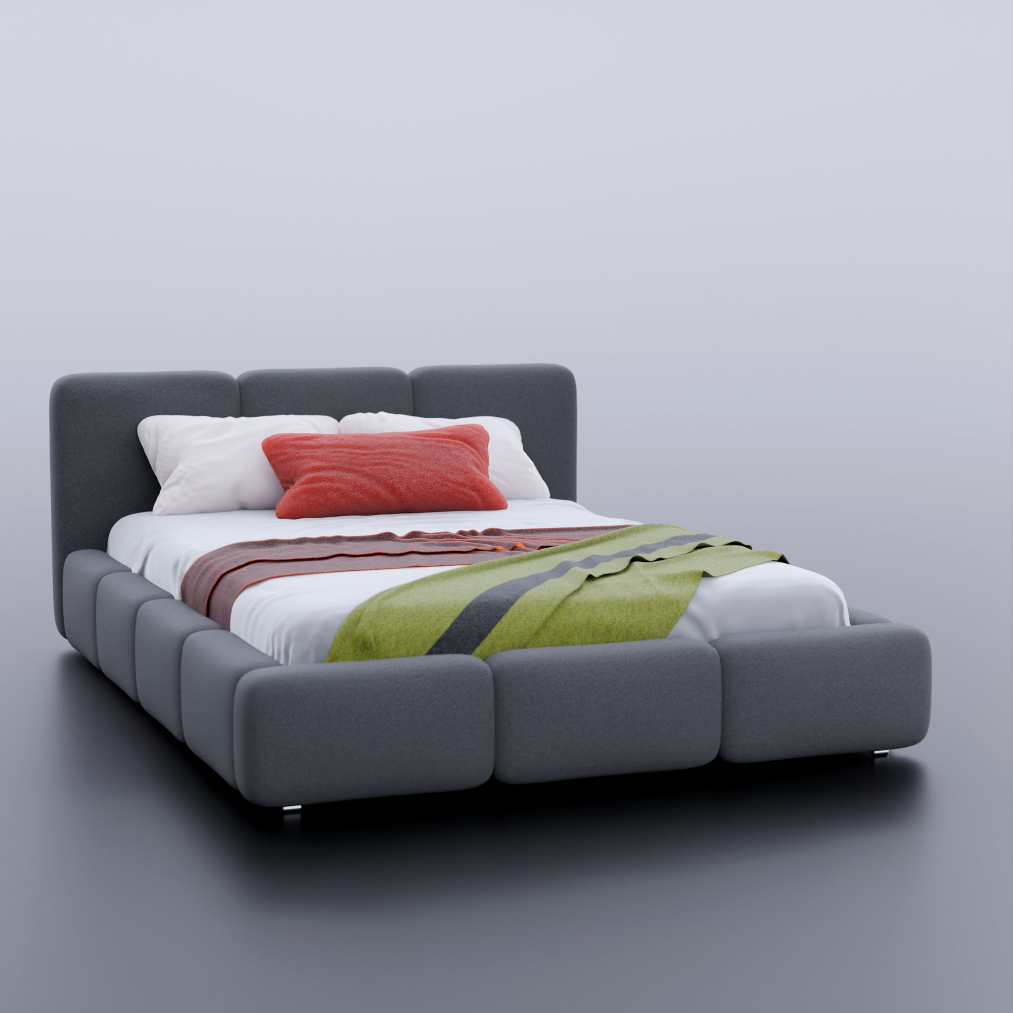 Realistic bed | Beds models | BlenderKit