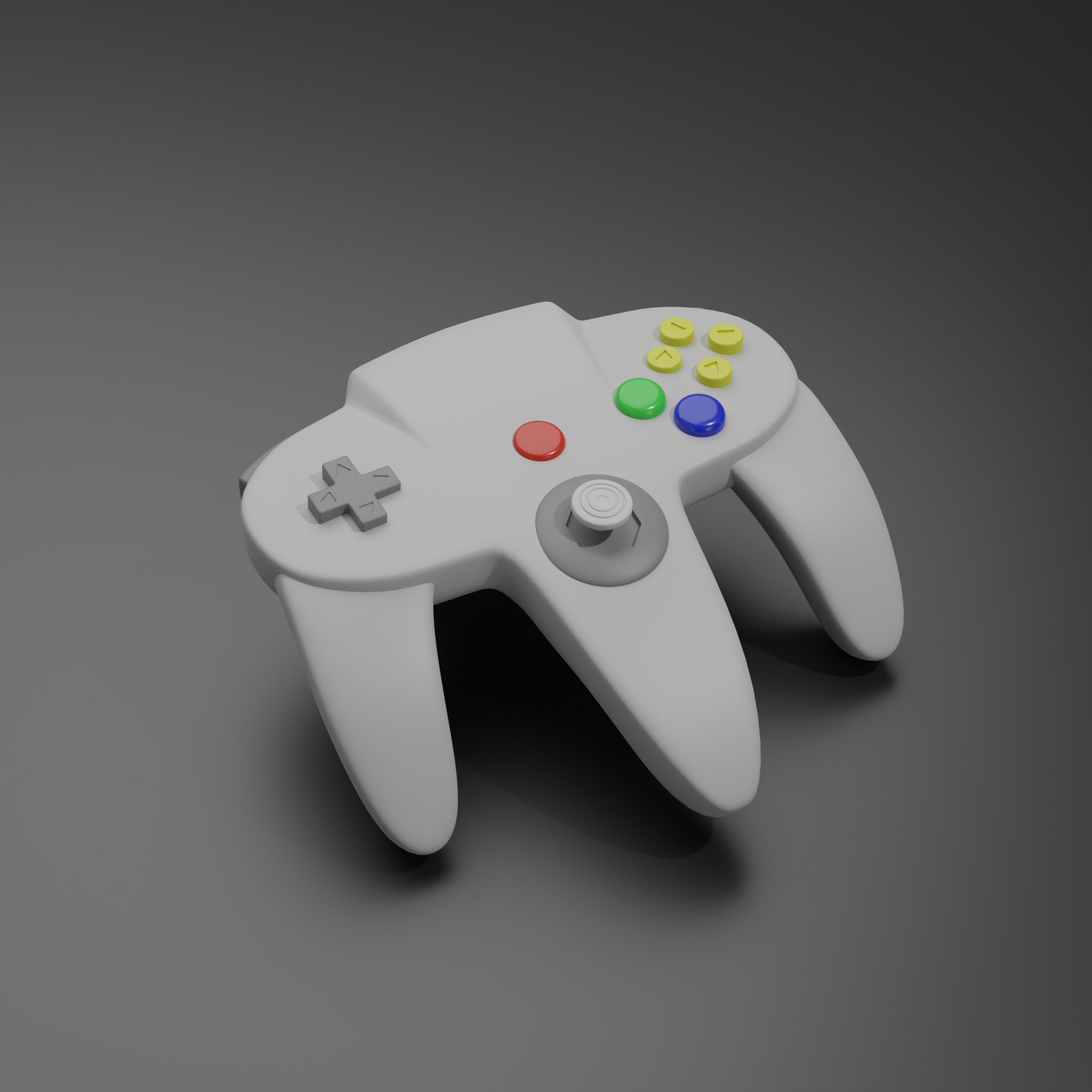 Nintendo64 Gamepad Controller | FREE Game Consoles models | BlenderKit