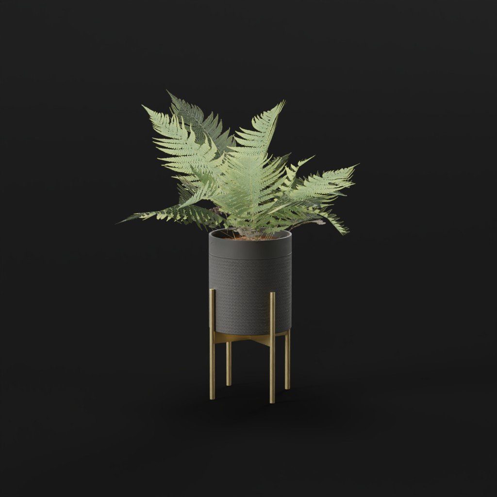 Lady Fern Large Potted | Indoor Plants models | BlenderKit