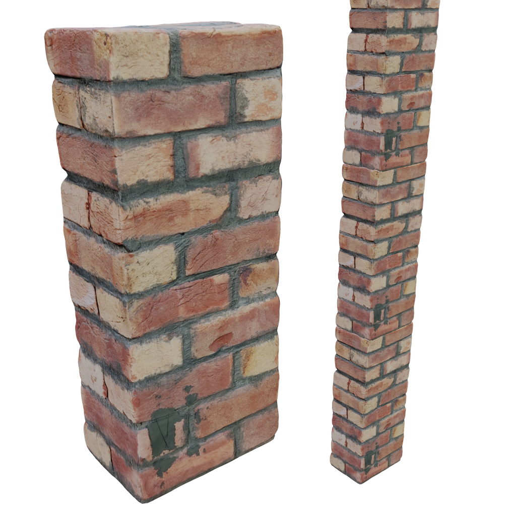 Bricks Pillar | FREE Exterior Elements models | BlenderKit