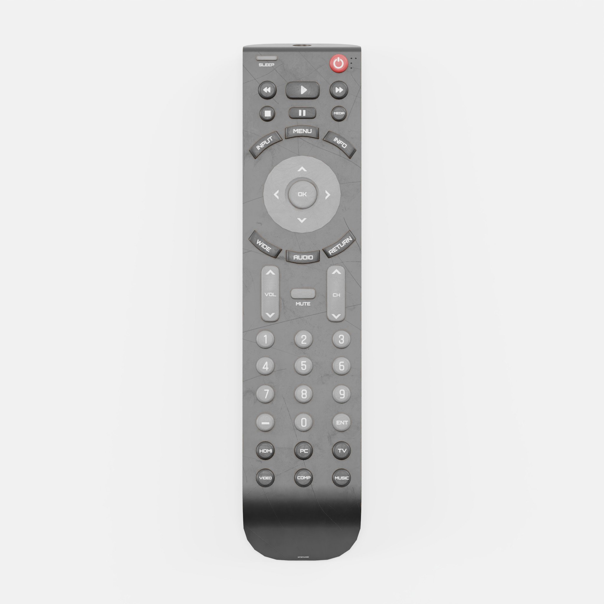 TV Remote v2 | Technology models | BlenderKit