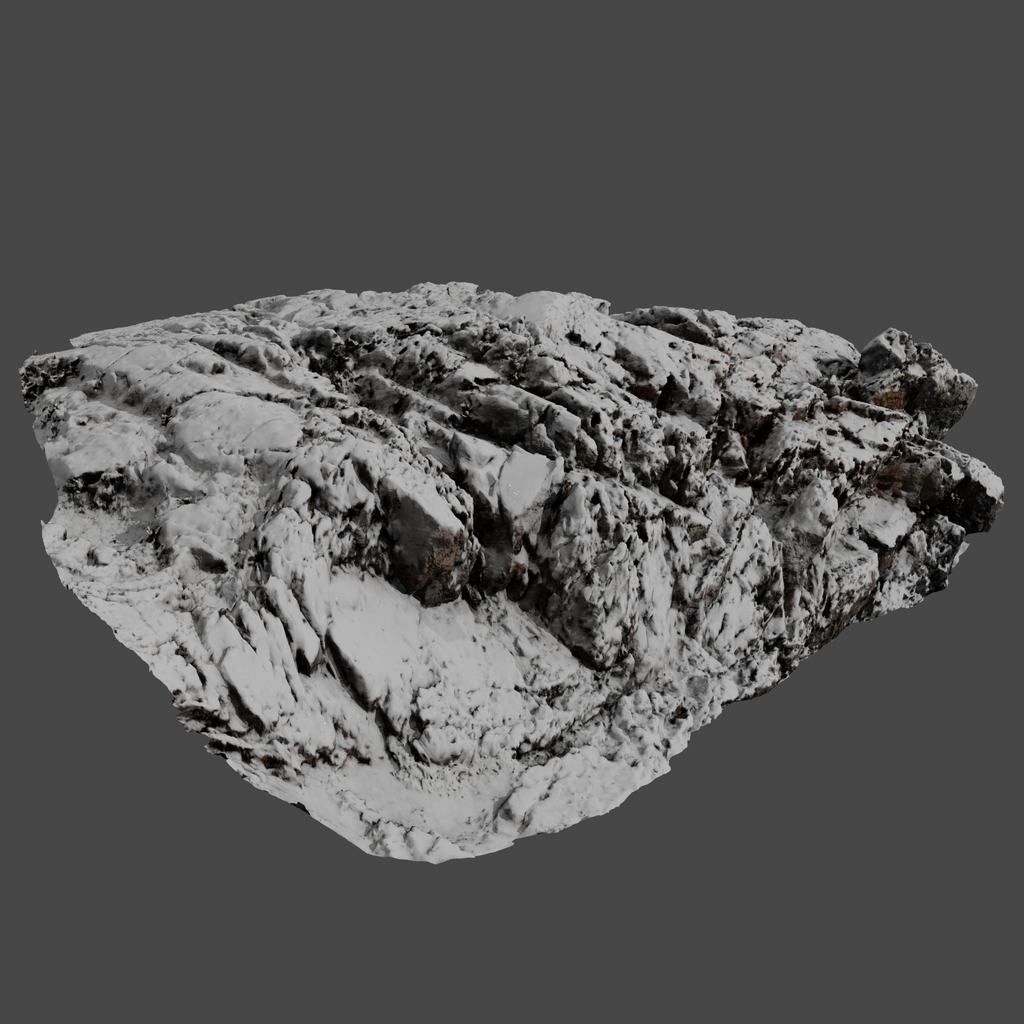 Winter Snow Ground Boulder Rocks | Environment Elements models | BlenderKit