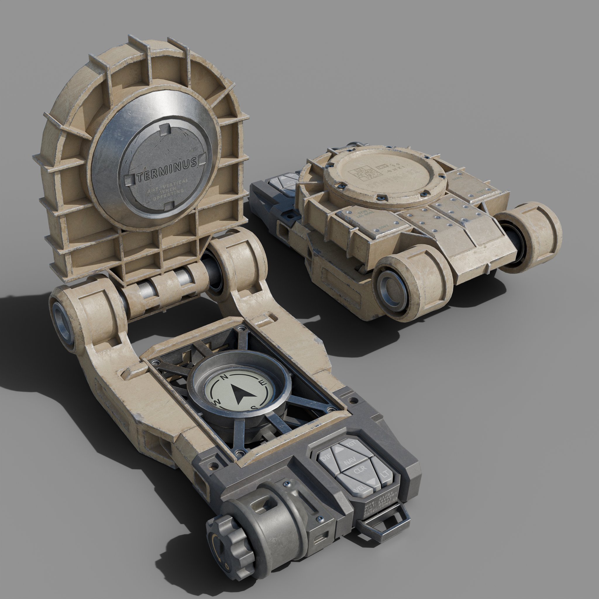 Sci-fi compass Terminus | Hobby Accessories models | BlenderKit